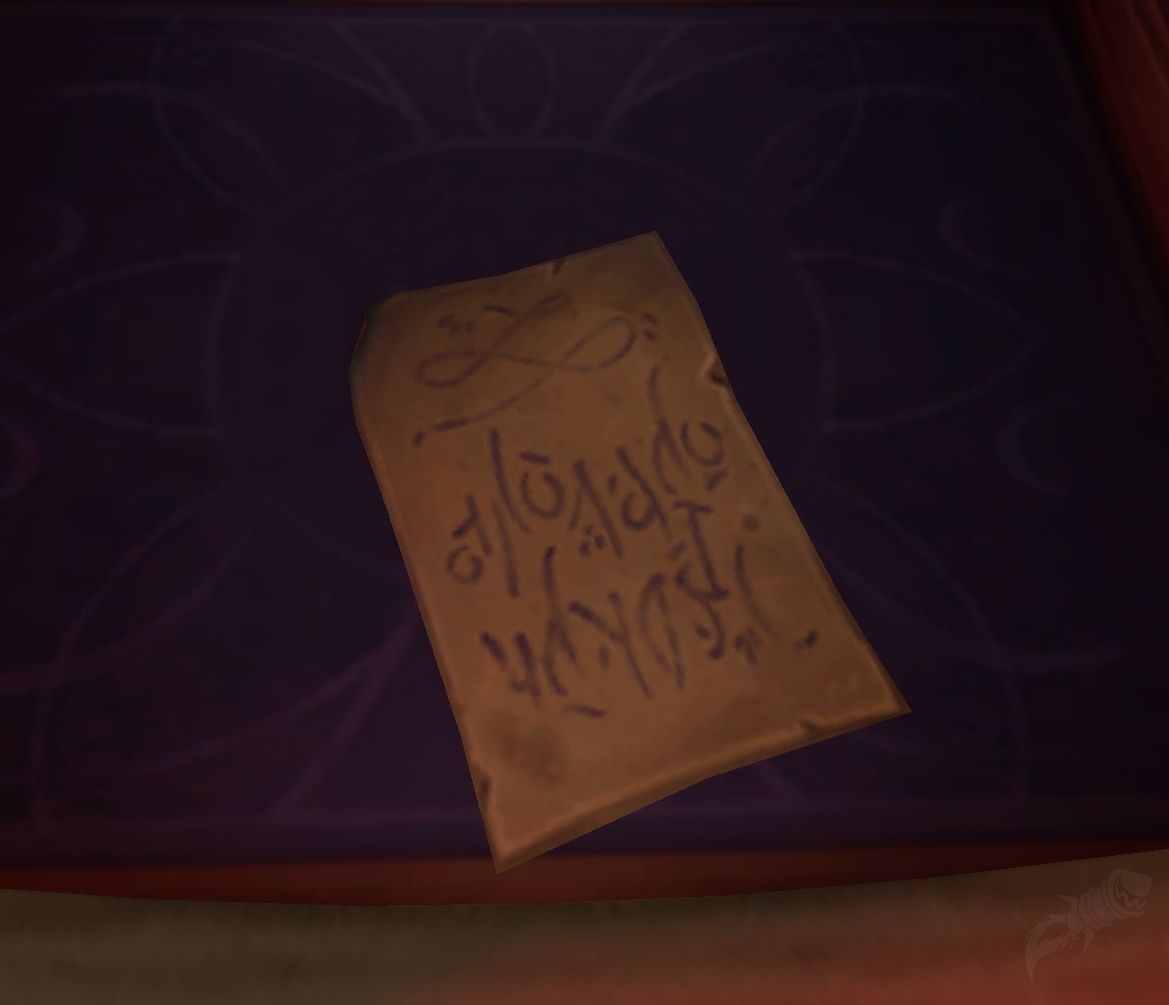 Scribbled Note - Object - World of Warcraft