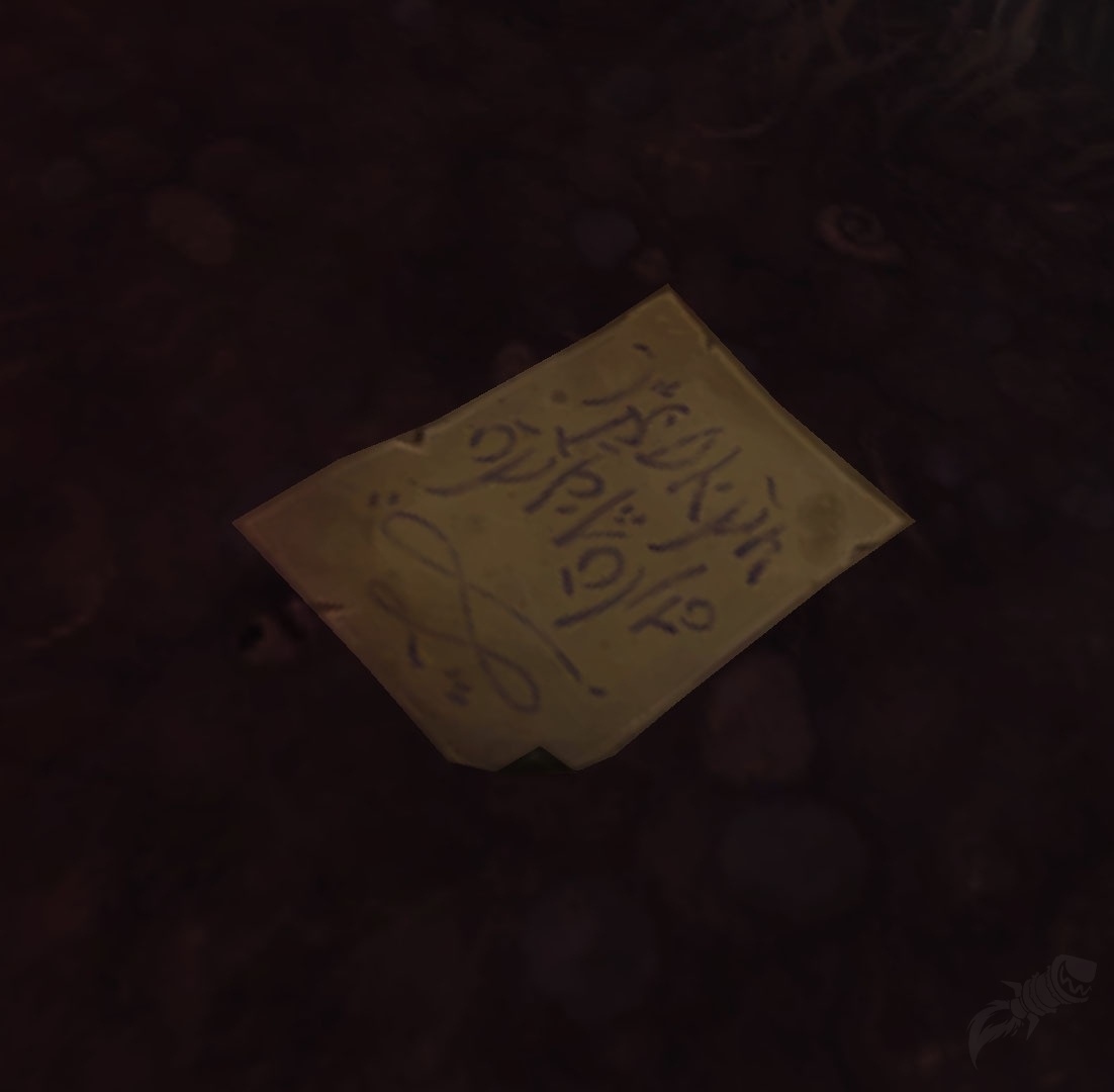Scribbled Note - Object - World of Warcraft