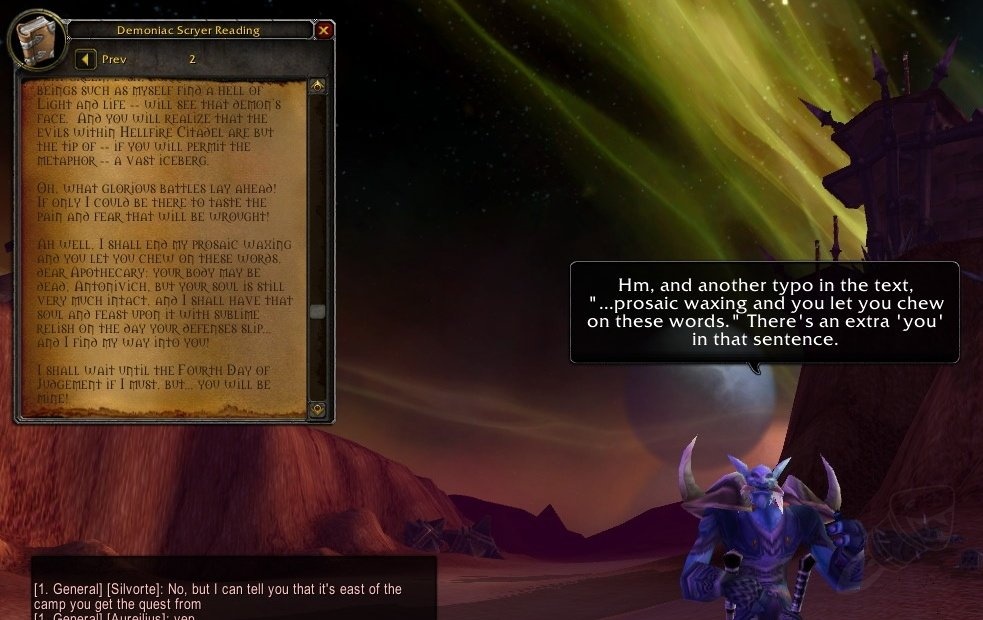 Demoniac Scryer Reading - Item - WotLK Classic