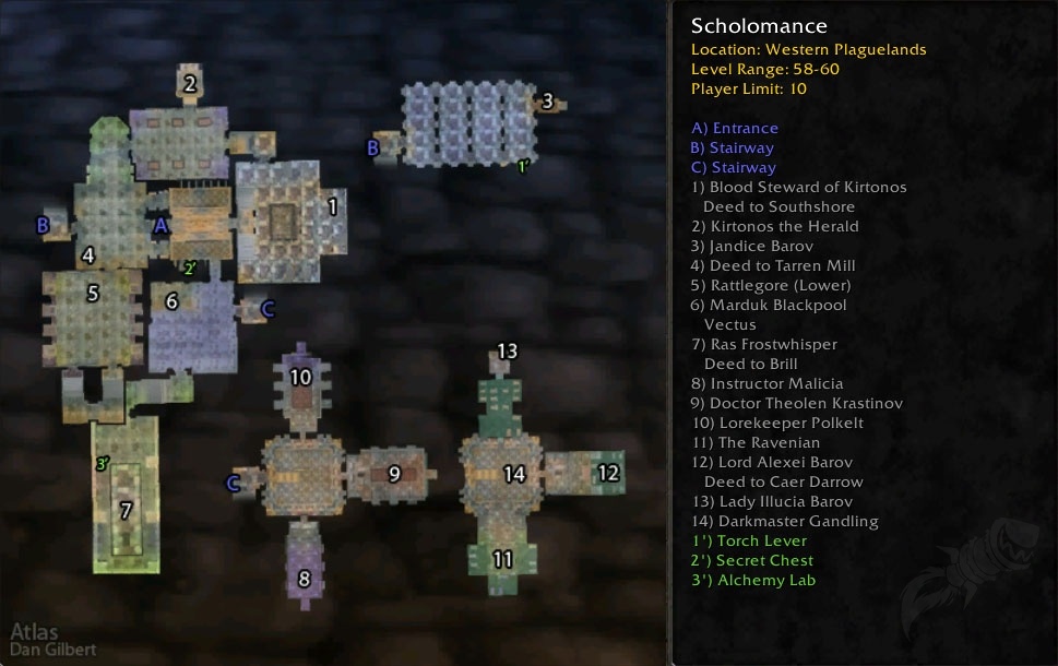Scholomance Maps (Classic WoW) - Gallery - Classic World of Warcraft