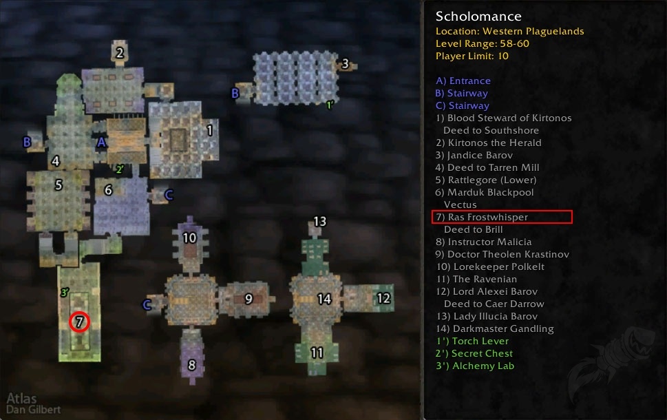 Scholomance Maps (Classic WoW) - Gallery - Cataclysm Classic