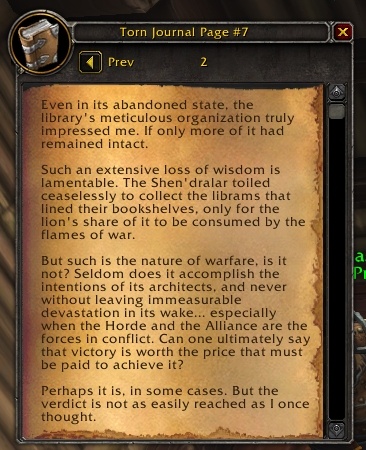 JournalPage - Gallery - Classic World of Warcraft