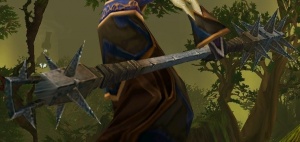 Carved Iron Tipped Staff